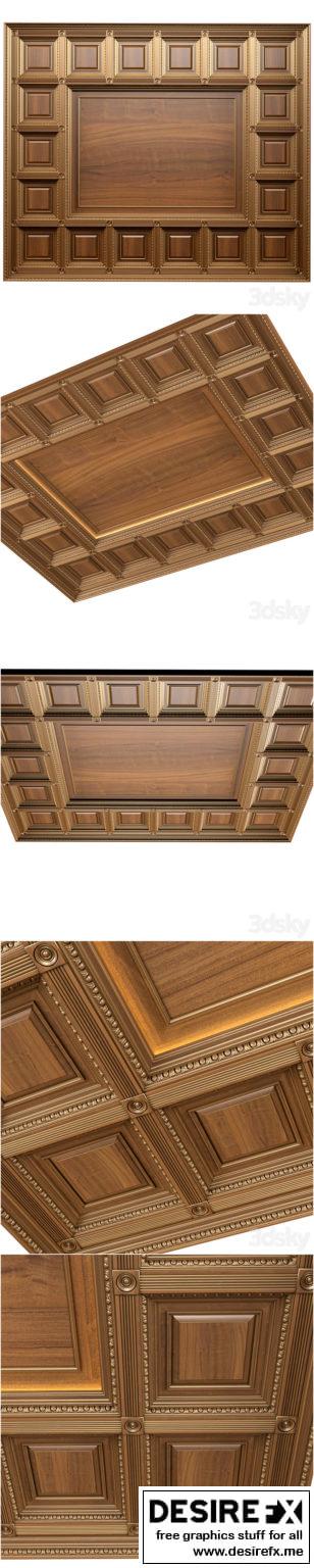 Desire FX 3d models | Ceiling set classic style.Classic wooden ...