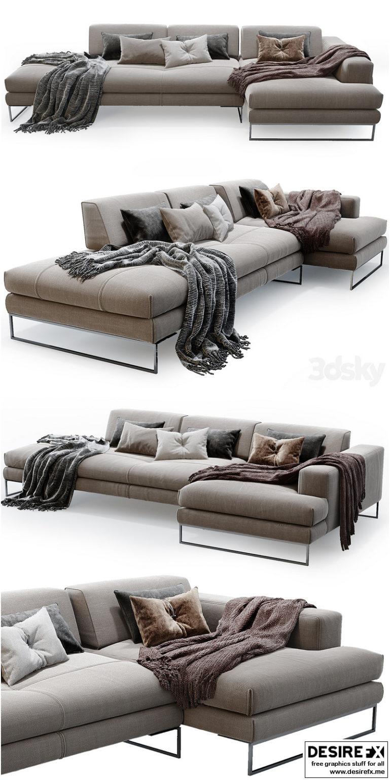 Desire FX 3d models | Gamma Sunset Sofa 02 – 3D Model