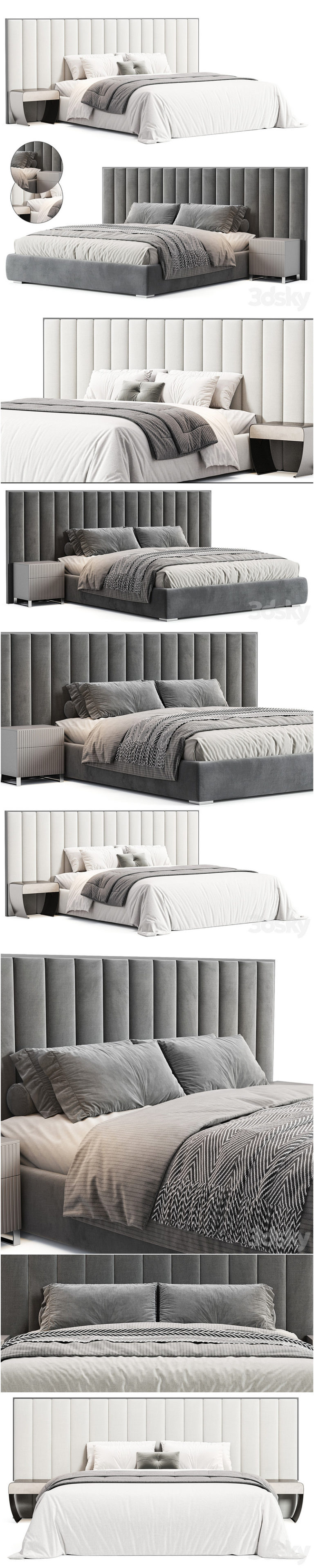 Desire FX 3d models | Haymon Velvet Bed by Mercer 41 – 3D Model