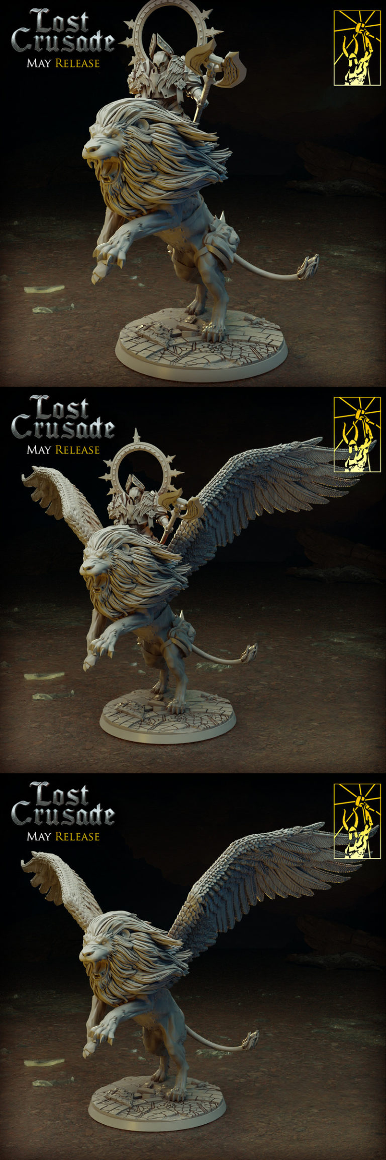 Desire FX 3d models | Lost Crusade High Lord on Winged Lion – 3D Print ...