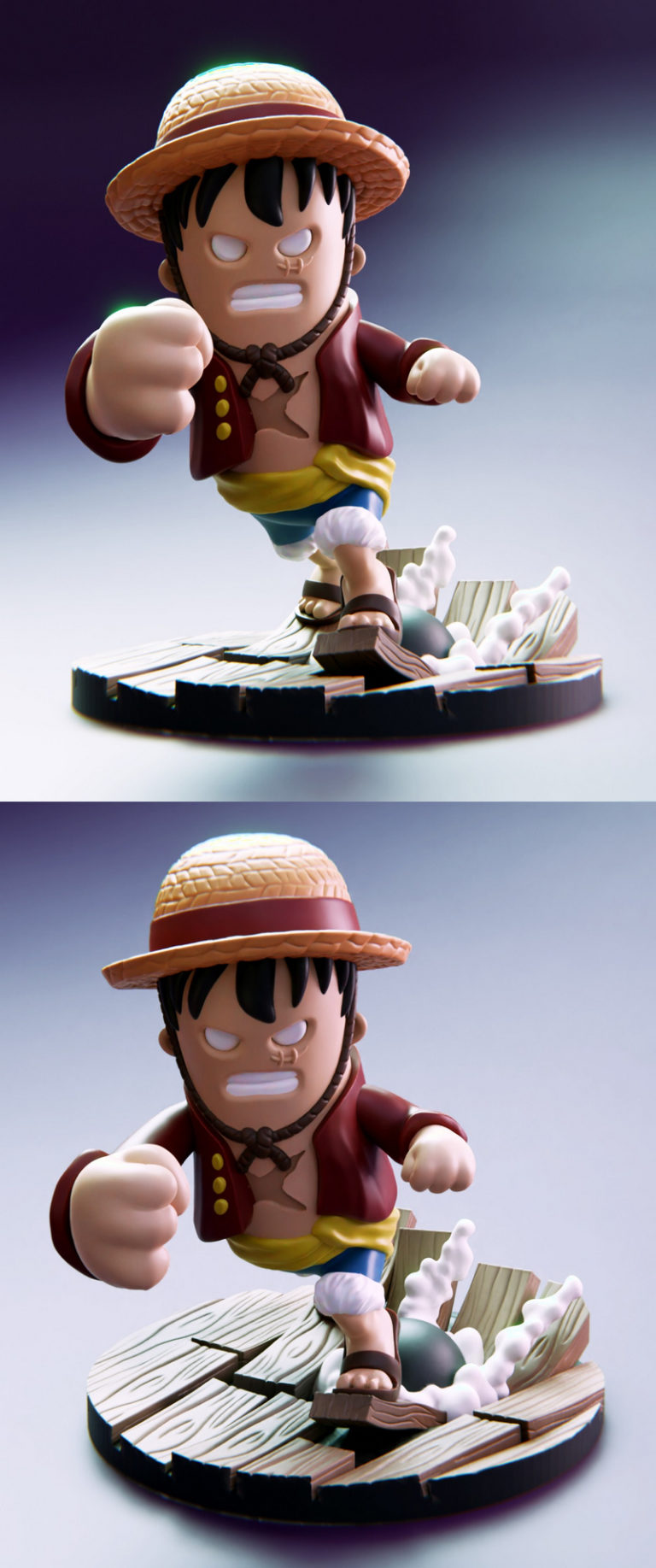 Desire FX 3d models | Mini Luffy Diorama – One Piece – 3D Print Model