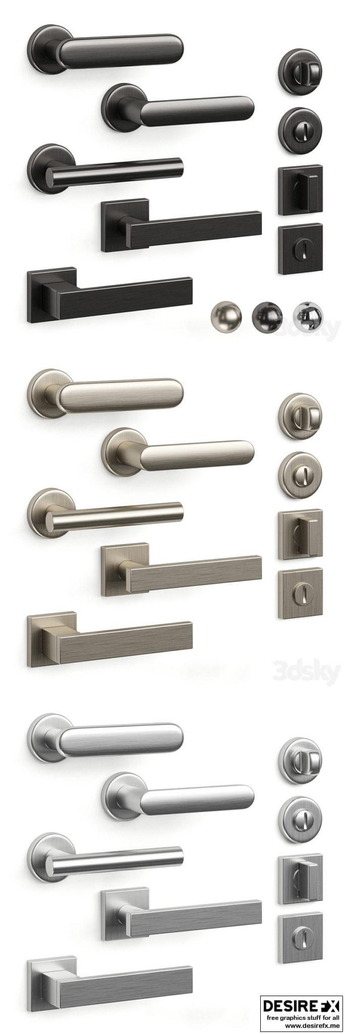 Desire FX 3d models | Olivari door handles – 3D Model