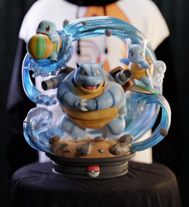Desire FX 3d models | Squirtle Evolution Diorama – 3D Print Model