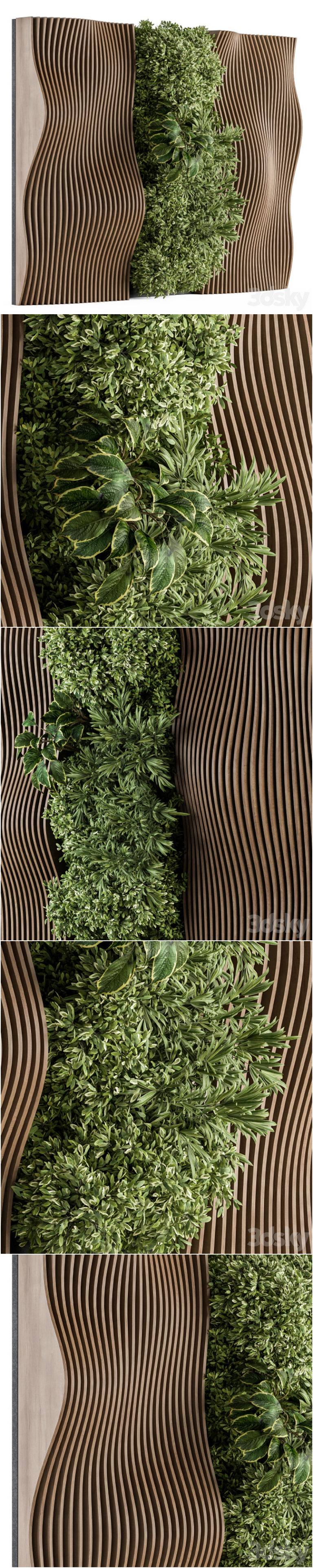 Desire FX 3d models | Vertical Garden Wood Parametric Wall – Wall Decor ...