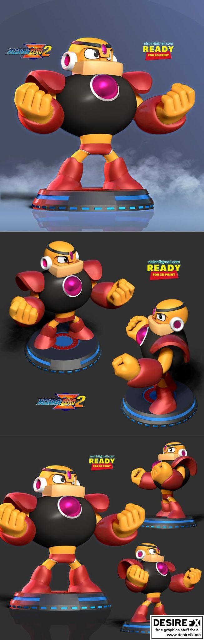 Desire FX 3d models | Guts Man – Mega Man Fanart – 3D Print Model STL