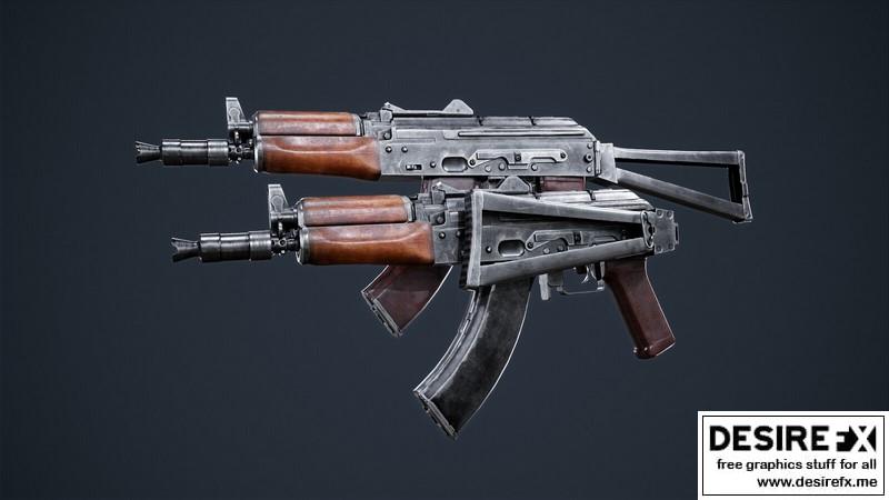Desire FX 3d models | AKS Kalashnikov assault rifle folding shortened