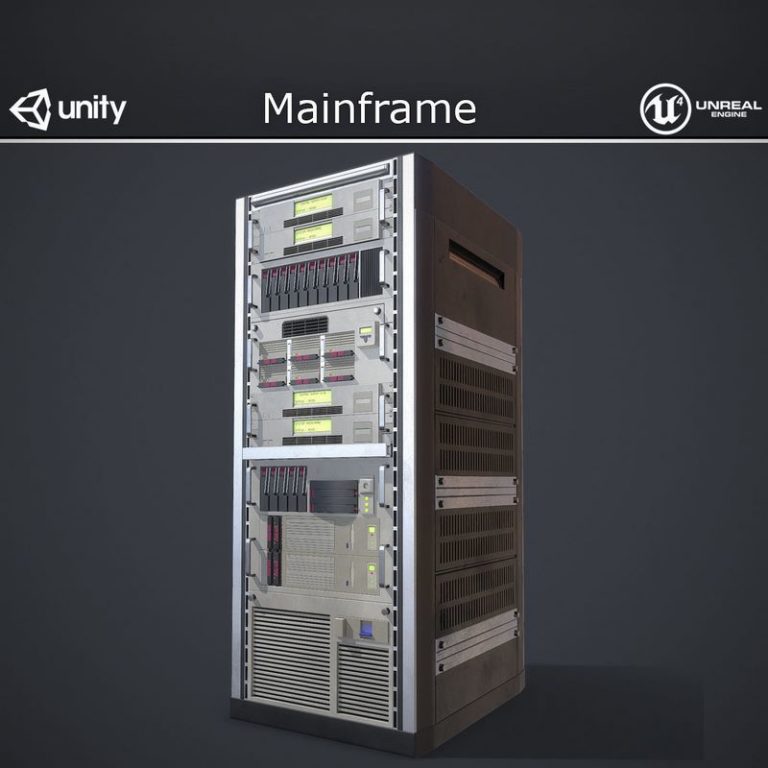 Desire FX 3d models | Mainframe front server rack Low-poly 3D model