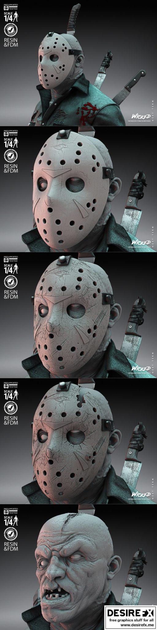 Desire FX 3d models | Wicked – Jason Bust – 3D Print Model STL