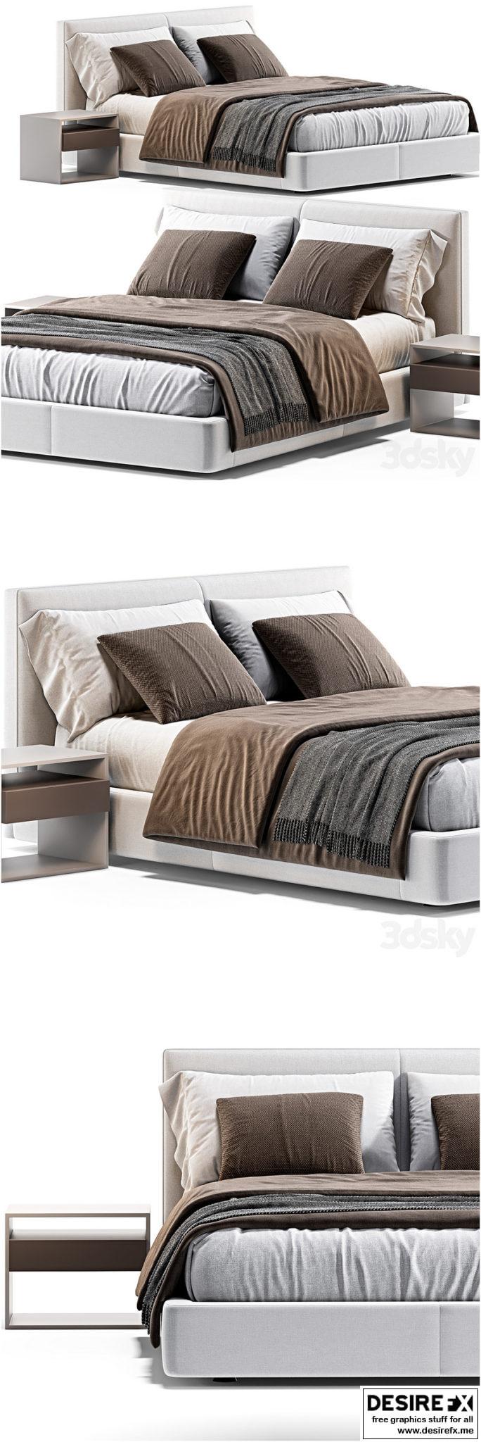 Desire FX 3d models | B&B Italia Richard Bed – 3D Model