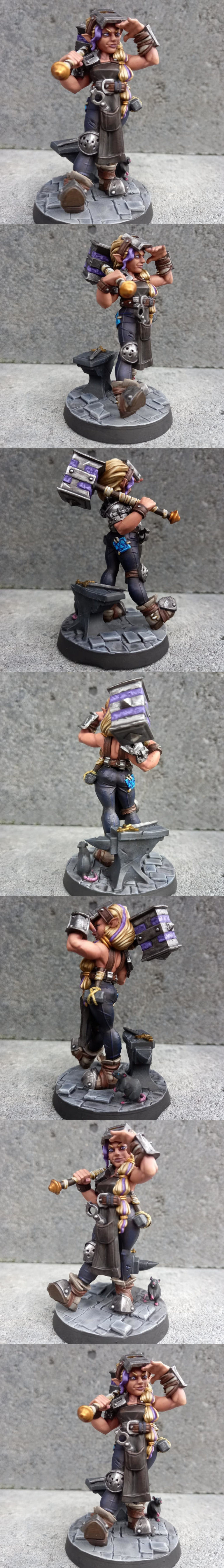 Desire FX 3d models | Bite the Bullet – Helen the Blacksmith Halfling – 3D Print Model
