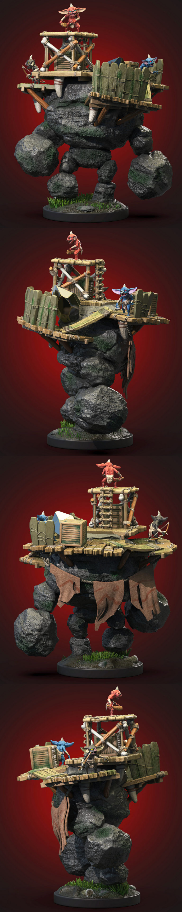 Desire FX 3d models | Bokoblin Stone Talus Fortress Statue – 3D Print Model