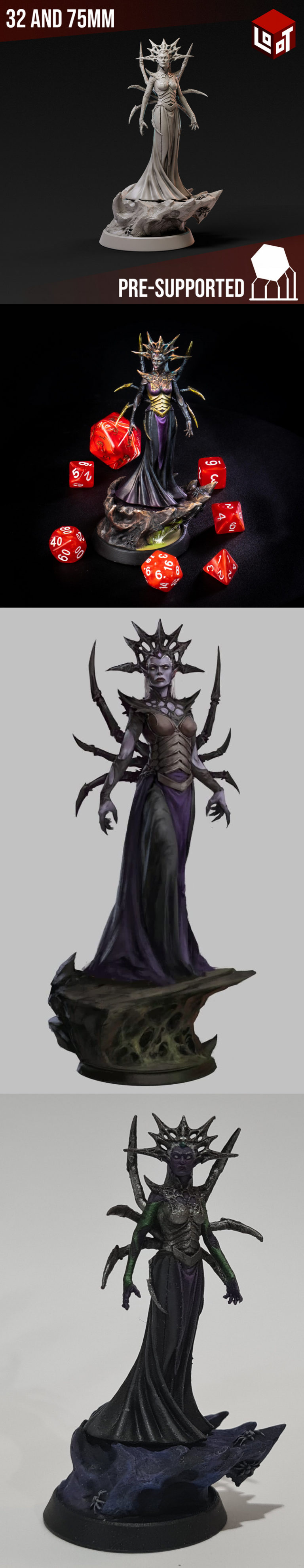 Desire FX 3d models | Iniha Yunvra the Drow Queen – 3D Print Model
