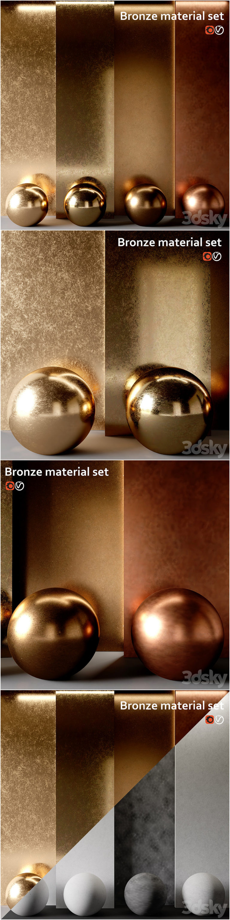 Desire FX 3d models | Material set Bronze – 3D Model