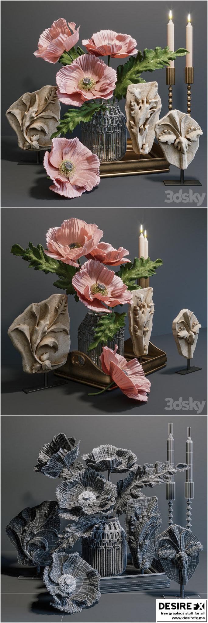 Desire FX 3d models | RH Acanthus leaves decorative set – 3D Model
