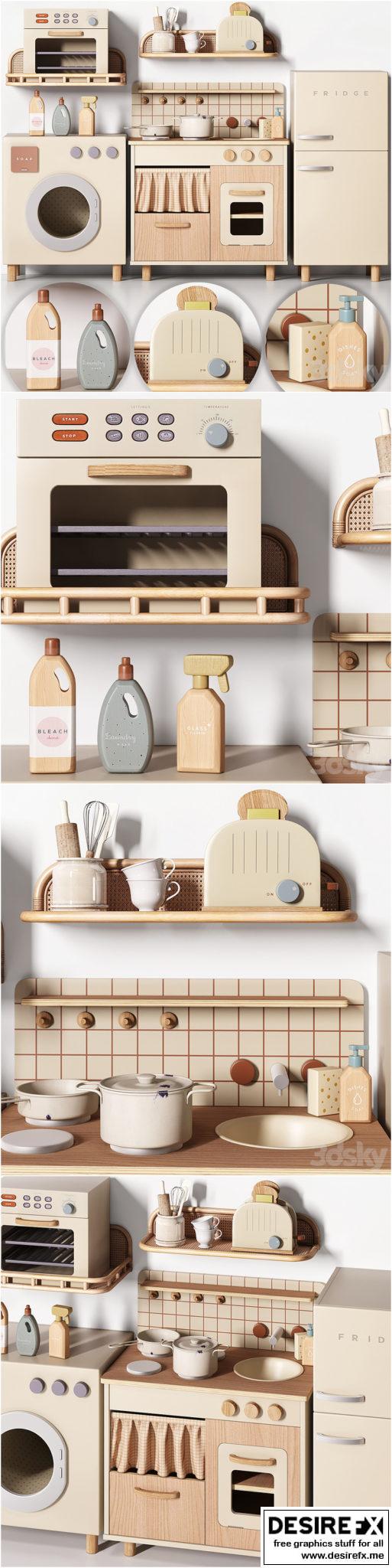 Desire FX 3d models | ZARA Play Kitchen Toy Set – 3D Model