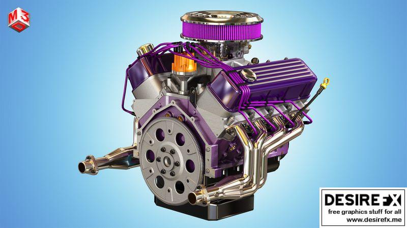 Desire FX 3d models | Muscle Car Engine – V8 Muscle Engine Four Low ...