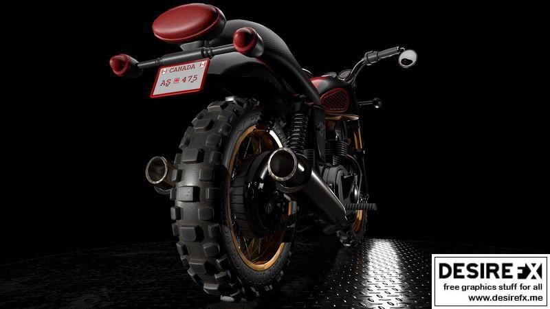 Desire FX 3d models | Cafe Racer Low-poly 3D model