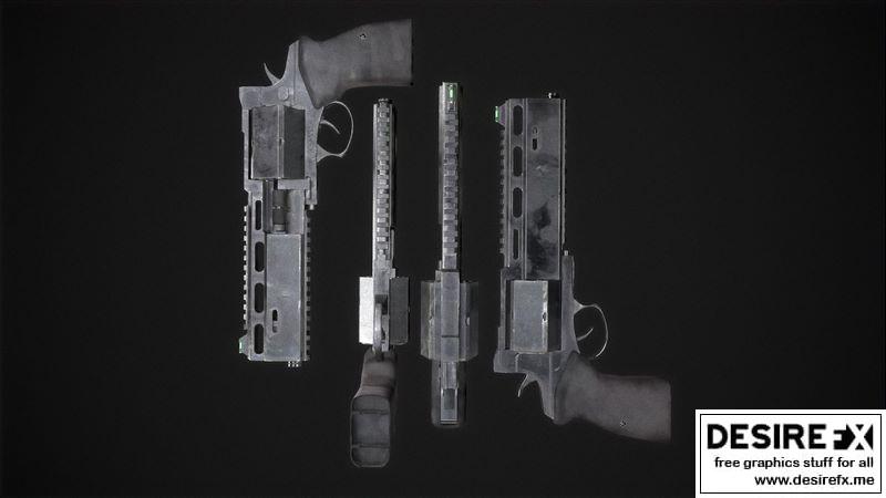 Desire FX 3d models | Revolver Rsh-12 Low-poly 3D model