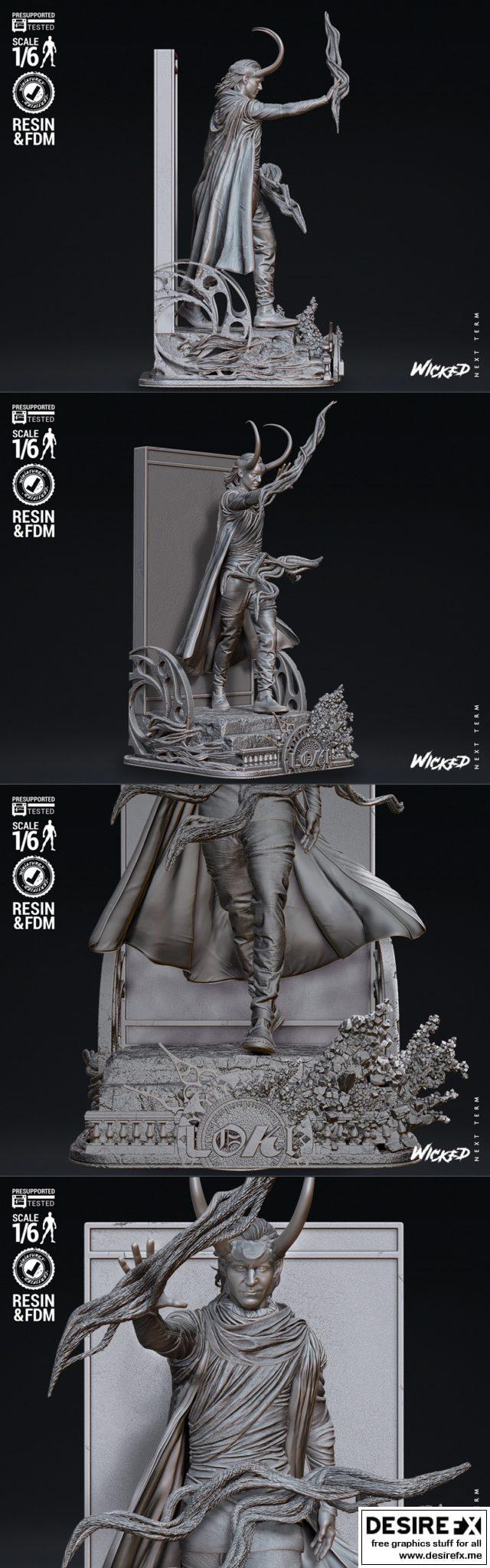 Desire FX 3d models | Wicked – Loki God Statue – 3D Print Model STL