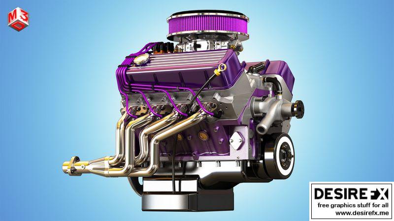 Desire FX 3d models | Muscle Car Engine – V8 Muscle Engine Four Low ...
