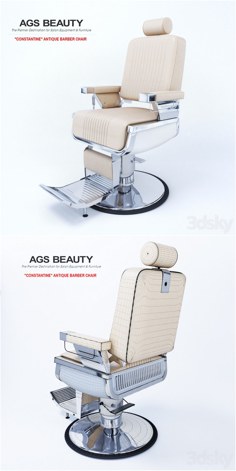 Desire FX 3d models | Barber chair CONSTANTINE – 3D Model
