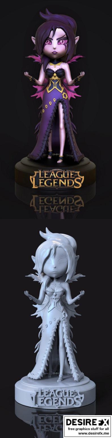 Desire FX 3d models | Chibi Morgana – League of Legends – 3D Print Model