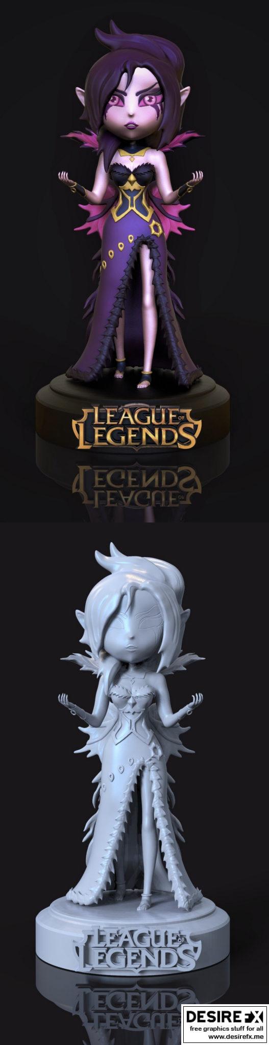 Desire FX 3d models | Chibi Morgana – League of Legends – 3D Print Model