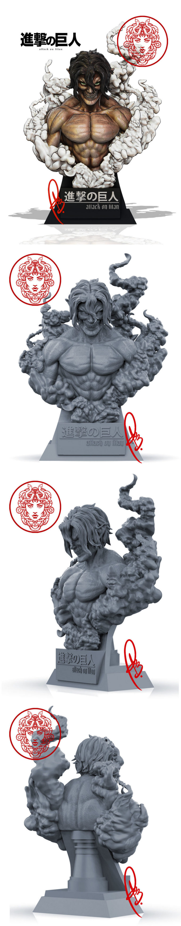 Desire FX 3d models | Eren Titan Bust – 3D Print Model