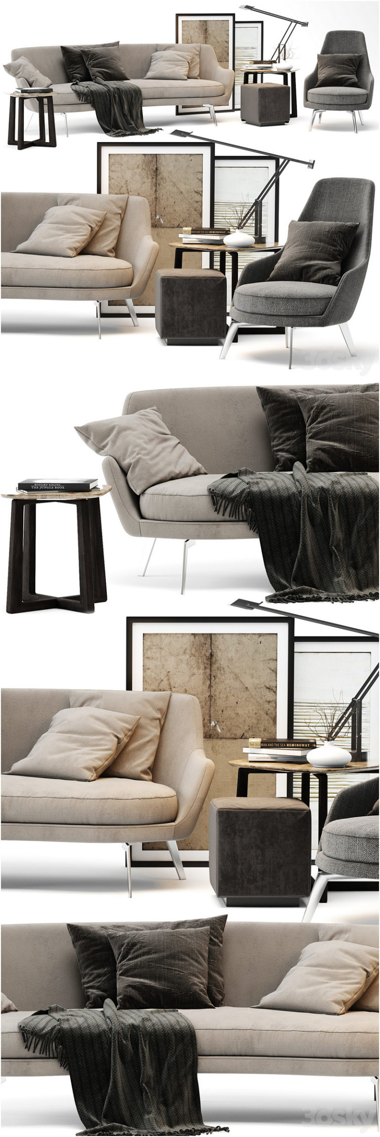 Desire FX 3d models | Flexform guscio – 3D Model