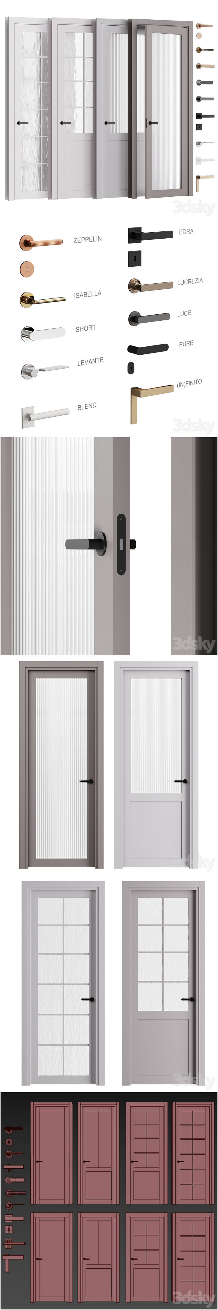 Desire FX 3d models | Interior doors with frame and fittings – 3D Model