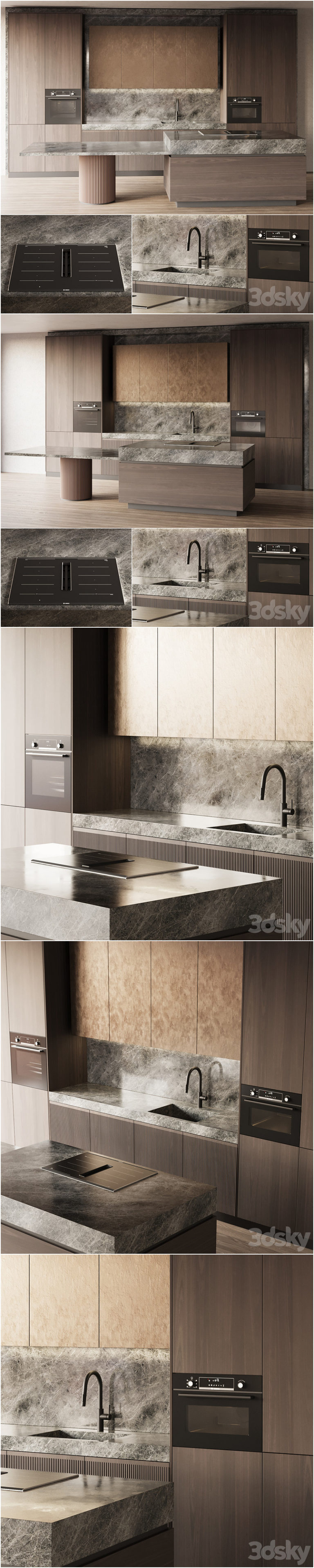 Desire FX 3d models | Modern style kitchen with island Kitchen 05 – 3D ...