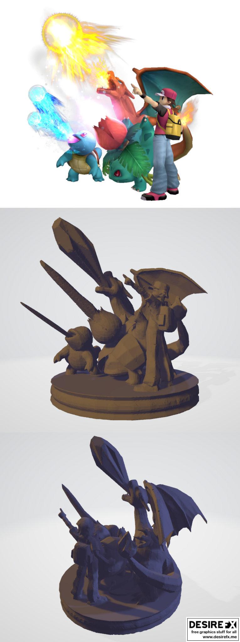 Desire FX 3d models | Pokemon Trainer Final Smash Trophy – 3D Print Model