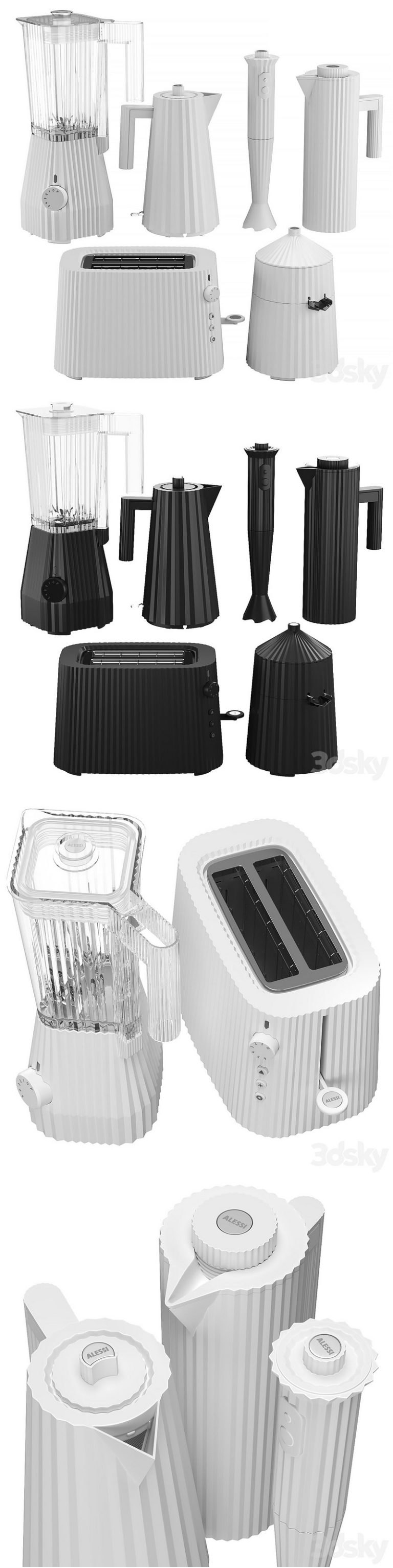 Desire FX 3d models | Set of kitchen appliances Alessi Plisse – 3D Model