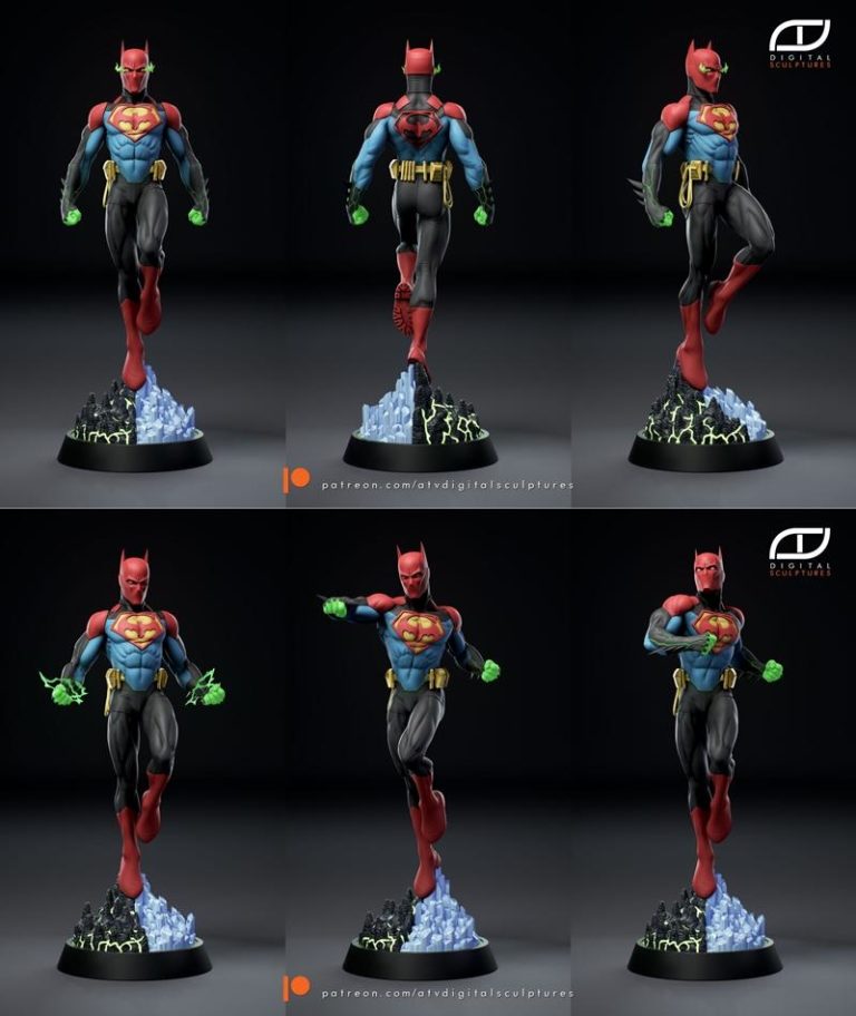 Desire FX 3d models | SuperBat – Superman and Batman Fusion – 3D Print ...