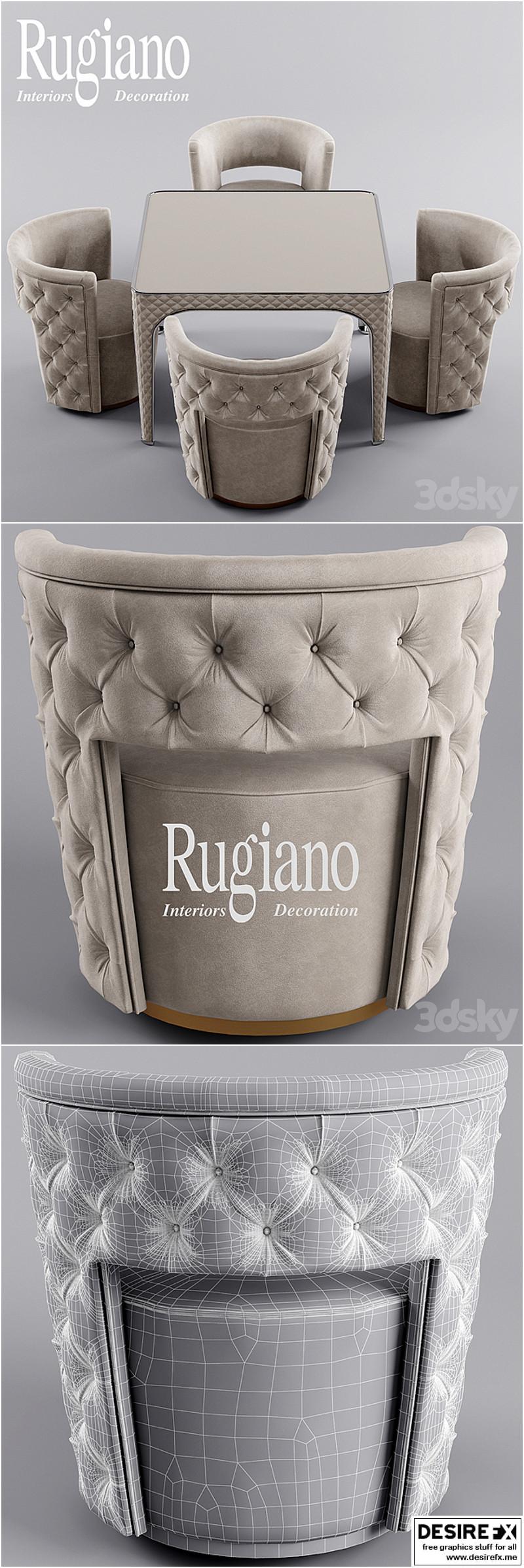 Desire FX 3d models | Сhair and table rugiano Giotto – 3D Model