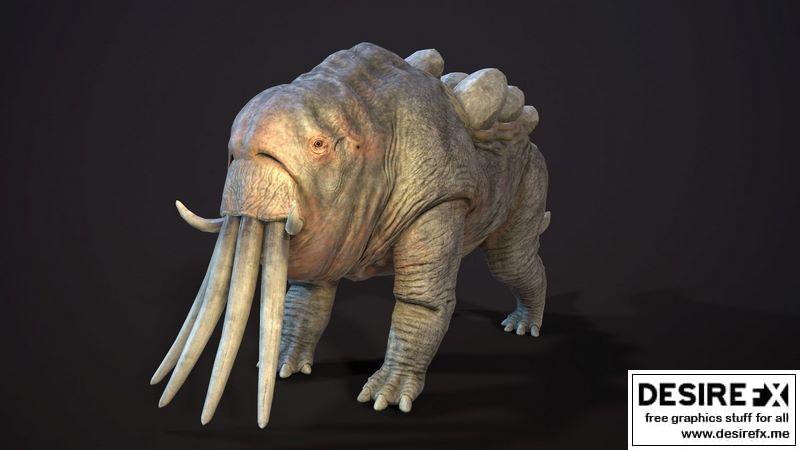 Desire FX 3d models | Alien Creatures 2 Mursuratops Low-poly 3D model