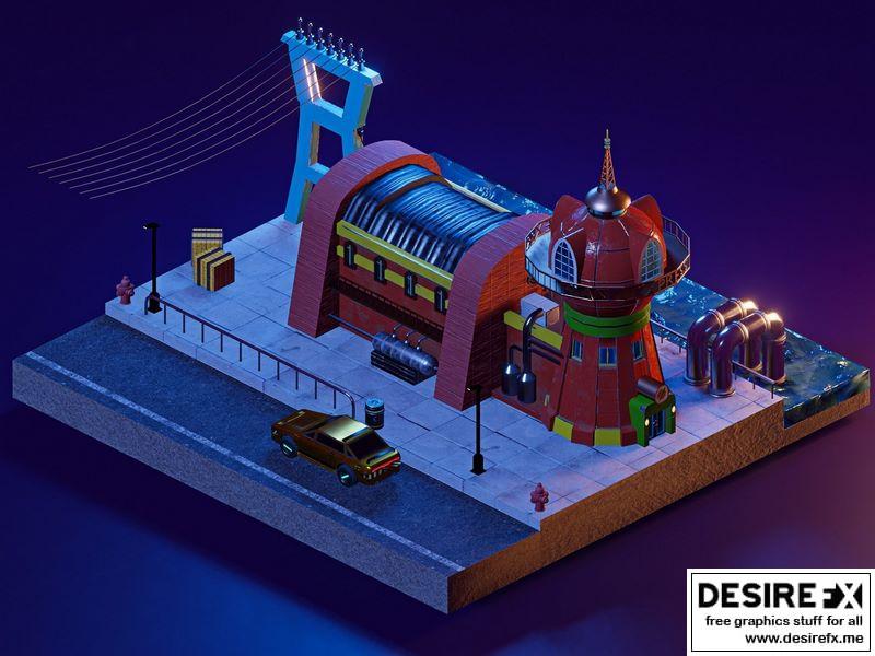 Desire FX 3d models | Planet Express – Futurama Low-poly 3D model