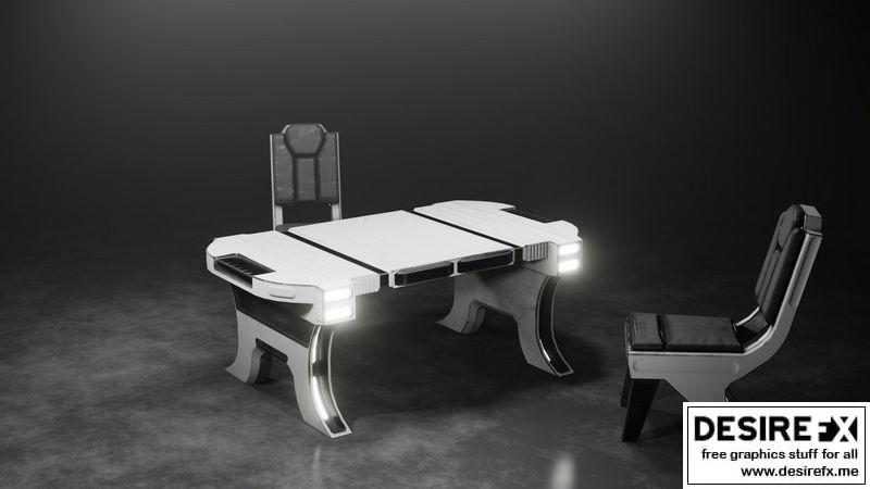 Desire FX 3d models | Sci-fi Table Low-poly 3D model