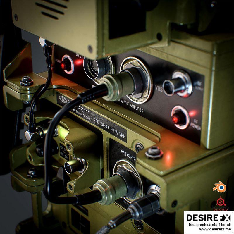 Desire FX 3d models | Military VHF Radio Low-poly 3D model