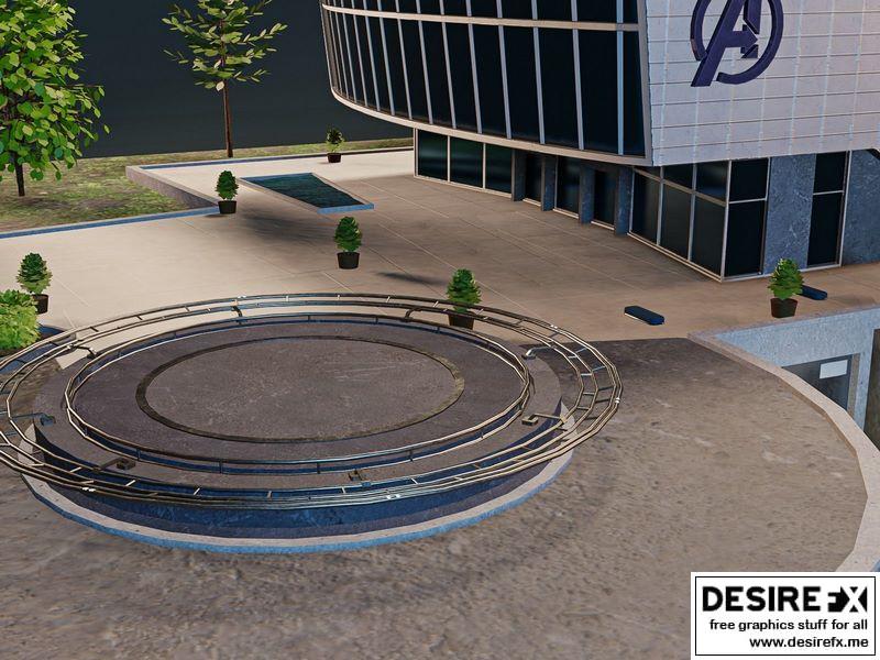 Desire FX 3d models | Avengers HQ – Avengers Low-poly 3D model