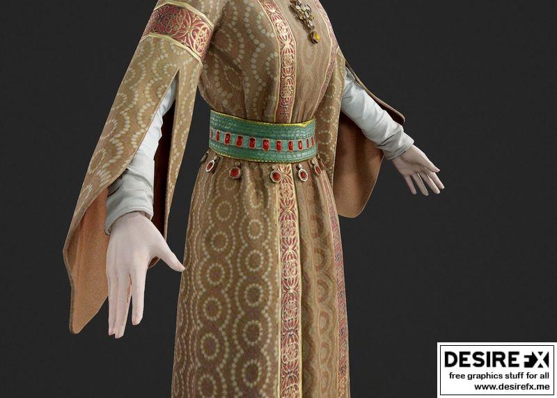 Desire FX 3d models | Princess nun girl royal queen Low-poly 3D model