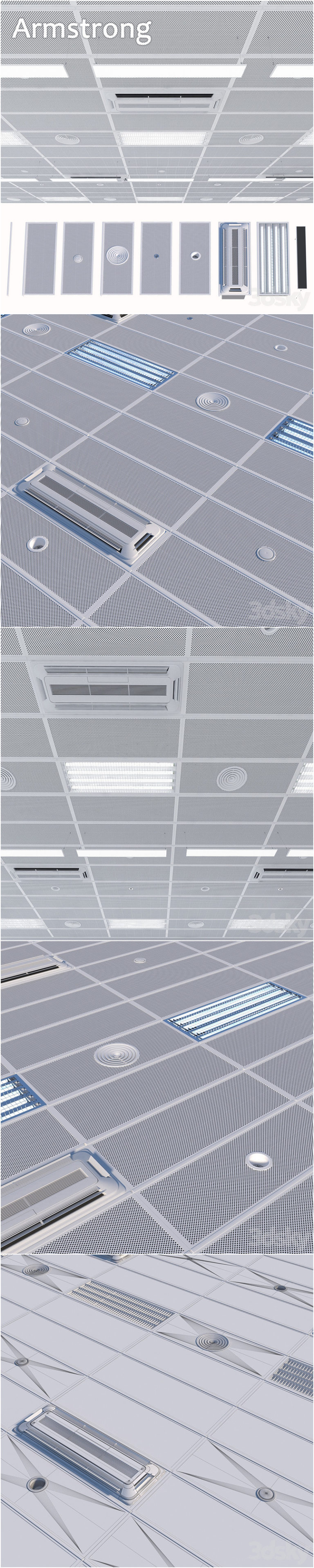 Desire FX 3d models | Armstrong ceiling system with a set of elements 2 ...