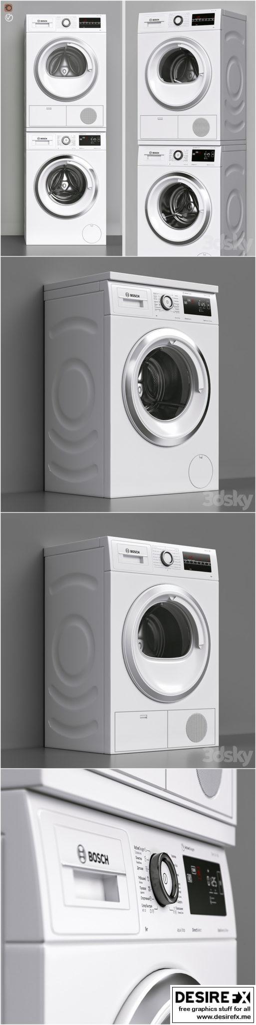 Desire FX 3d models | BOSCH washing machine and dryer – 3D Model