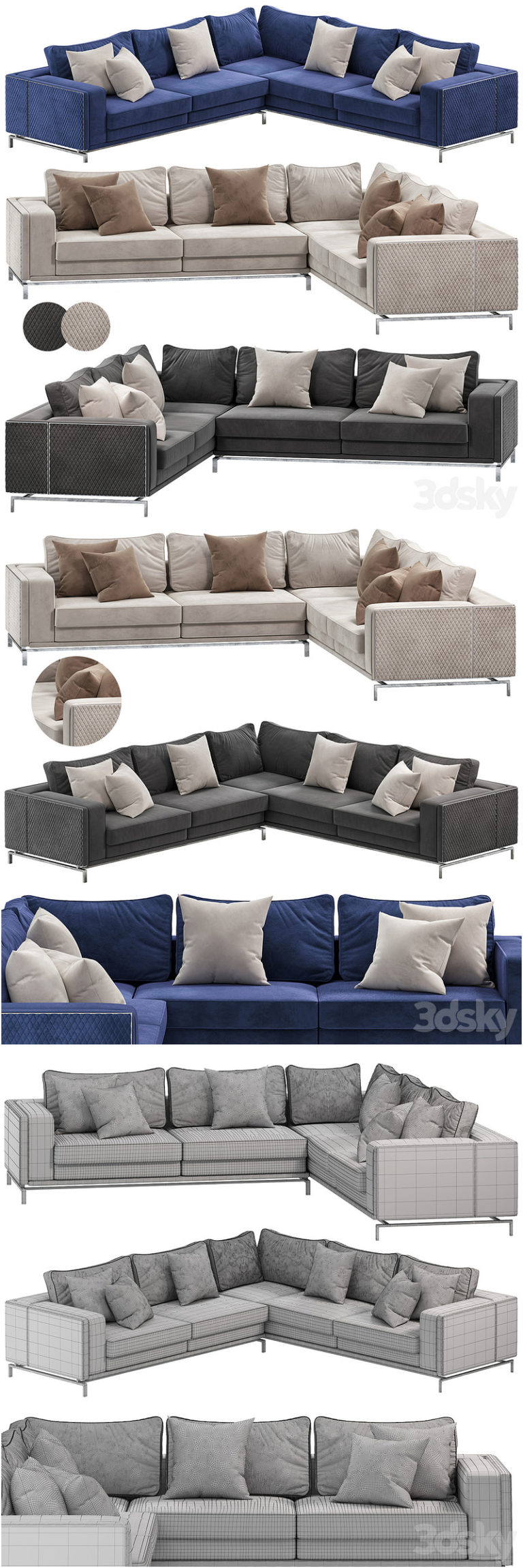 Desire FX 3d models | DENIS CORNER SOFA BED by atmacha – 3D Model