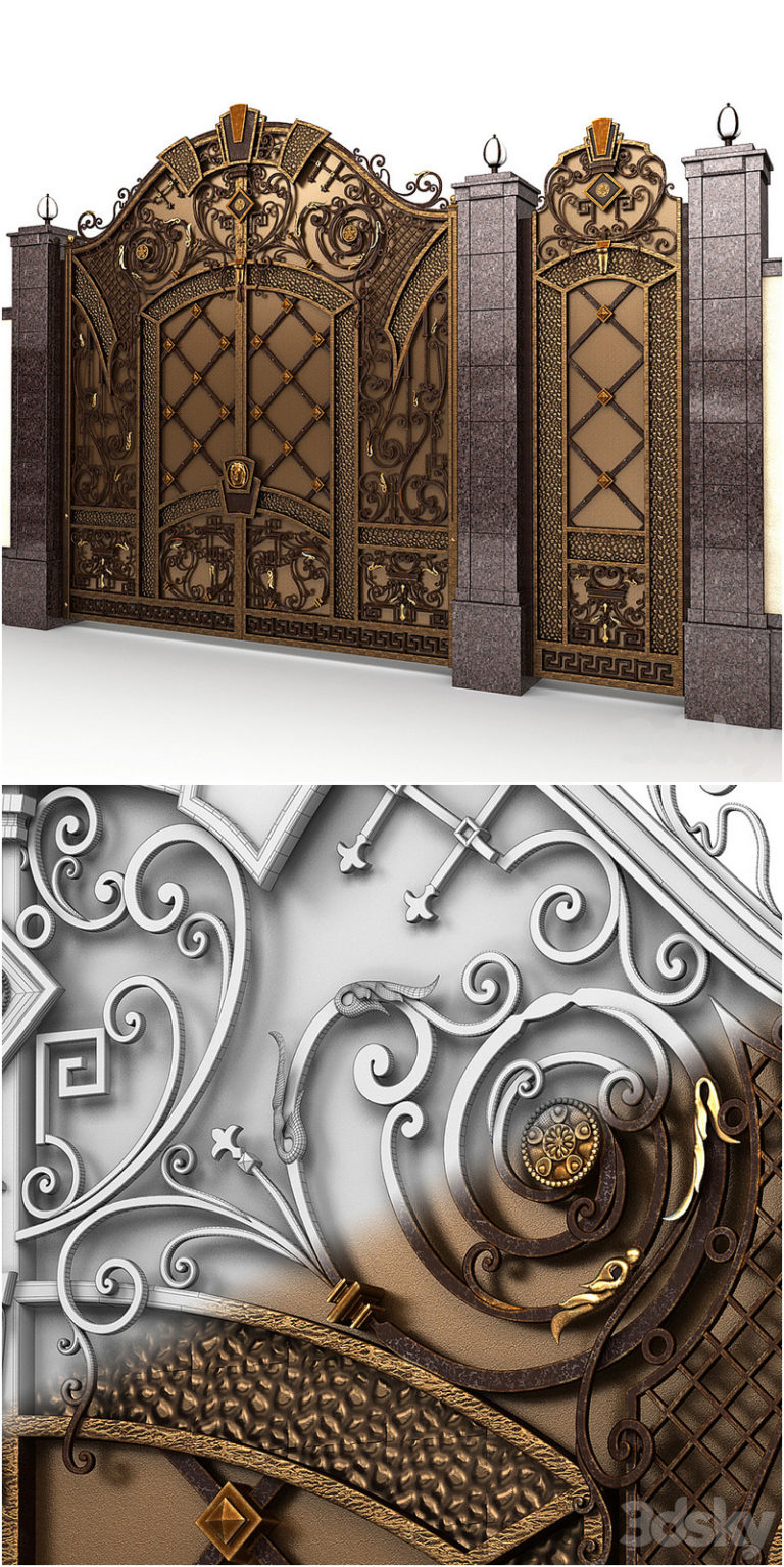 Desire FX 3d models | Exclusive gate with wicket door – 3D Model