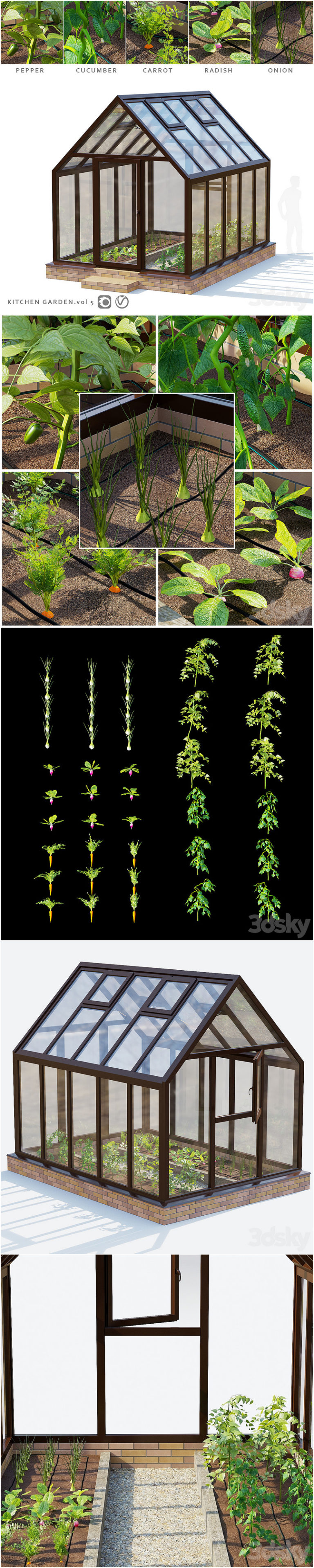 Desire FX 3d models | Garden. Greenhouse Kitchen garden.vol 5 – 3D Model
