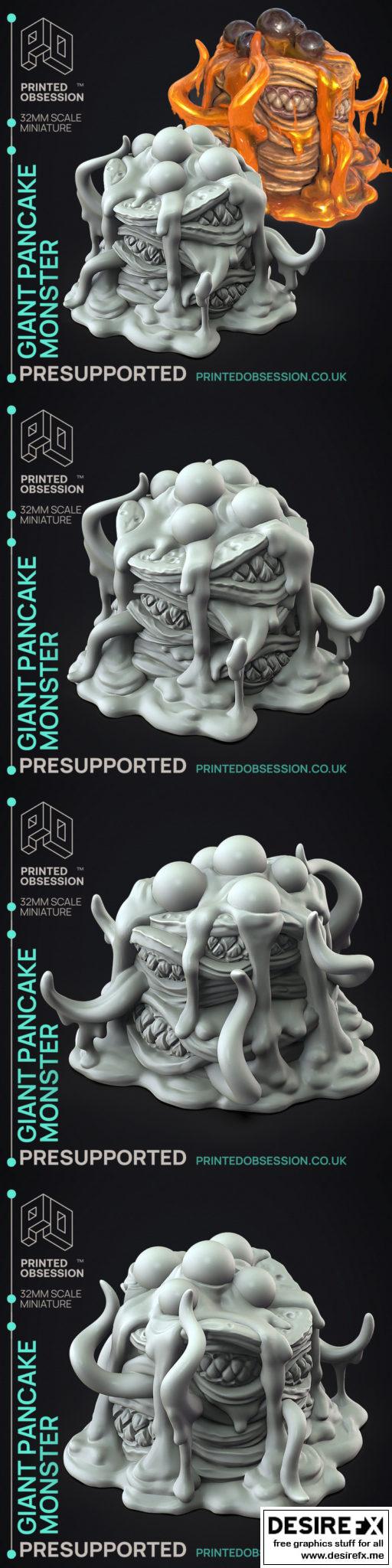 Desire FX 3d models | Giant Pancake Monster – 3D Print Model