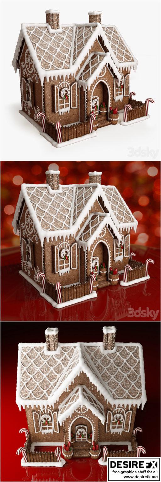 Desire FX 3d models | Gingerbread house – 3D Model