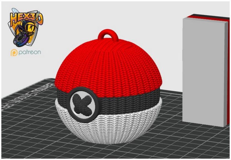 Desire FX 3d models | Hex3D – Knitted Pokeball – 3D Print Model