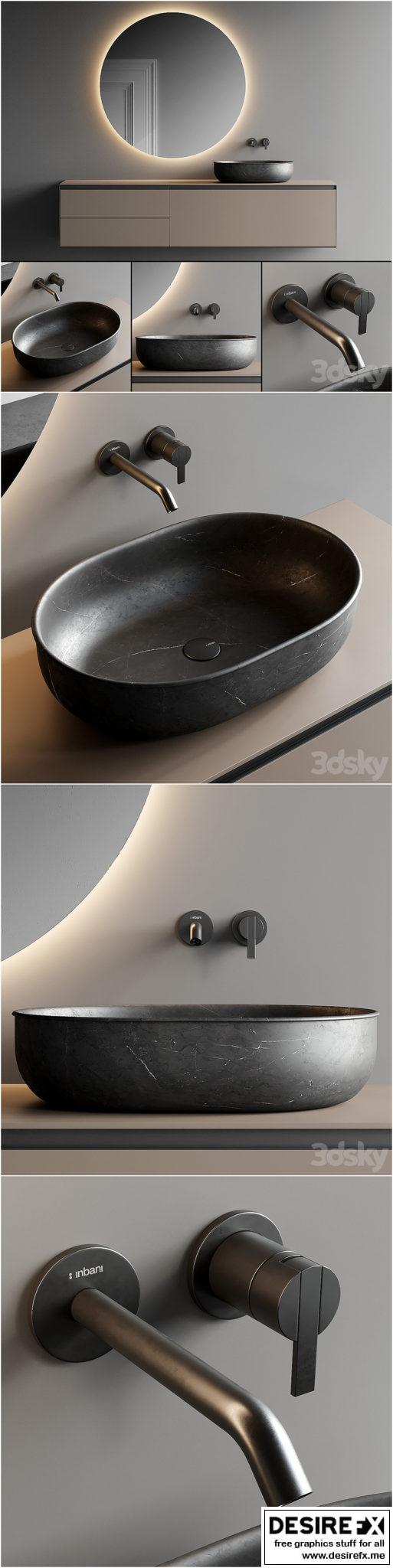 Desire FX 3d models | Inbani Strato Vanity Unit Set 3 – 3D Model